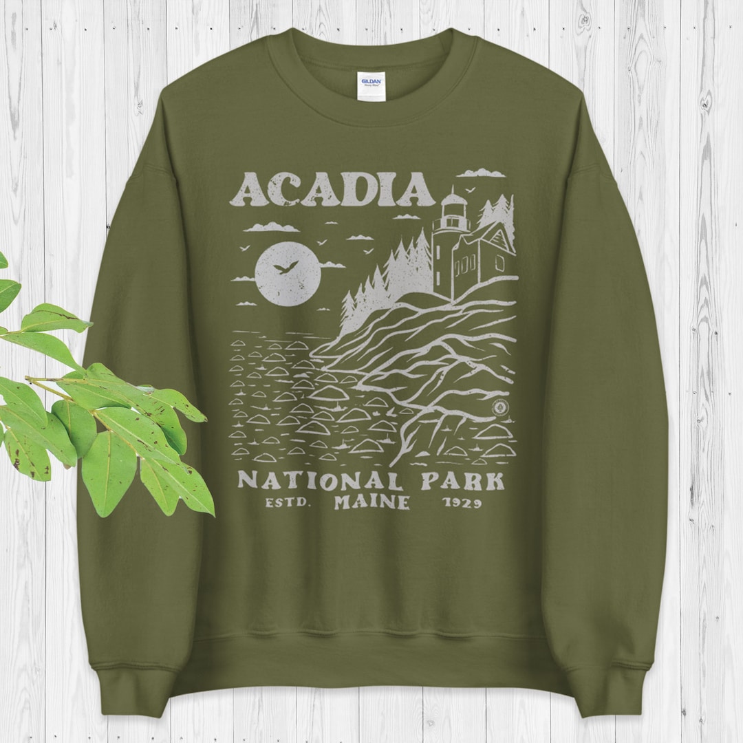 Acadia National Park Sweatshirt, Camping Hiking Sweatshirt, National ...