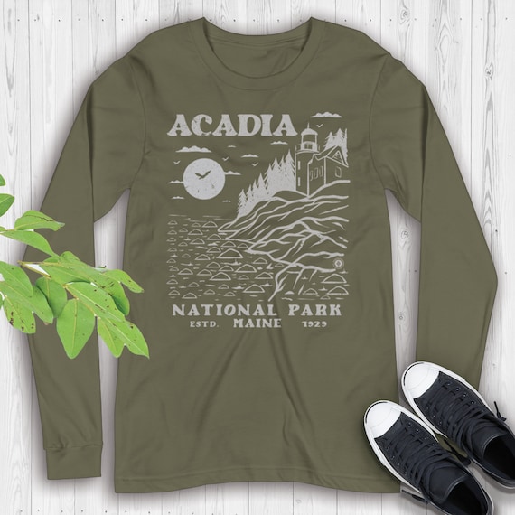 Acadia National Park Long Sleeve Shirt Acadia Park Shirt - Etsy