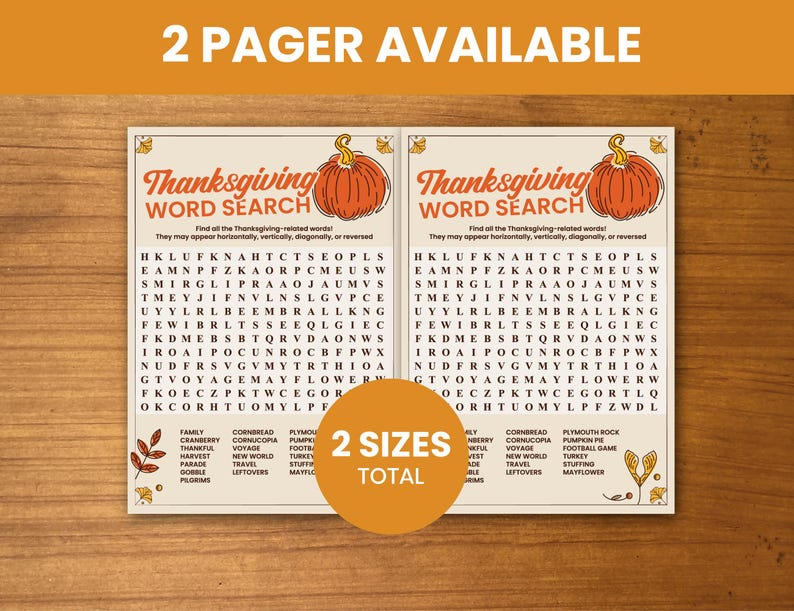 Thanksgiving Word Search, Printable Thanksgiving Game, Thanksgiving ...