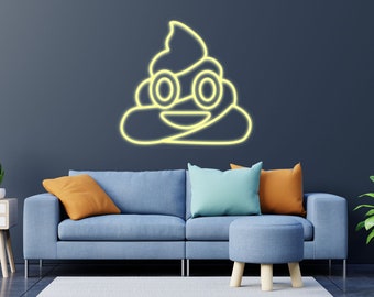 Poop Emoji Neon Sign - Etsy