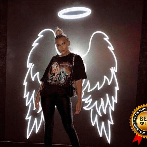 Huge Angel Wings Neon Sign Home Decoration Custom Neon Wall - Etsy