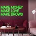 Brows Beauty Salon Neon Sign, Custom Business Signs, Beauty Salon Room ...