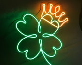 Four Leaf Clover Neon Sign Neon Wall Sign Trendy Wall Art - Etsy