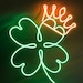 Four Leaf Clover Neon Sign, Neon Wall Sign, Trendy Wall Art, Lucky ...