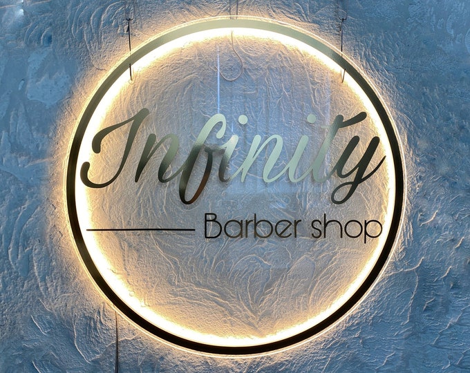 Gold Logo Sign, Custom Acrylic Sign, Acrylic Salon Sign, Business Sign ...