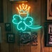 Four Leaf Clover Neon Sign, Neon Wall Sign, Trendy Wall Art, Lucky ...