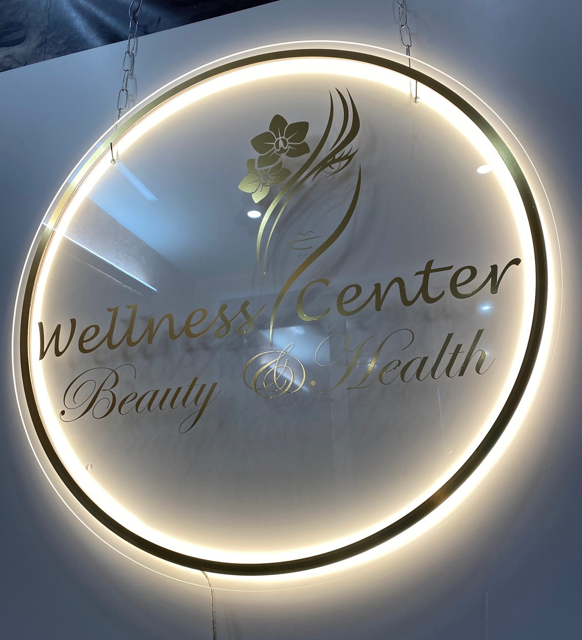 Gold Logo Sign Custom Acrylic Sign Acrylic Salon Sign - Etsy UK