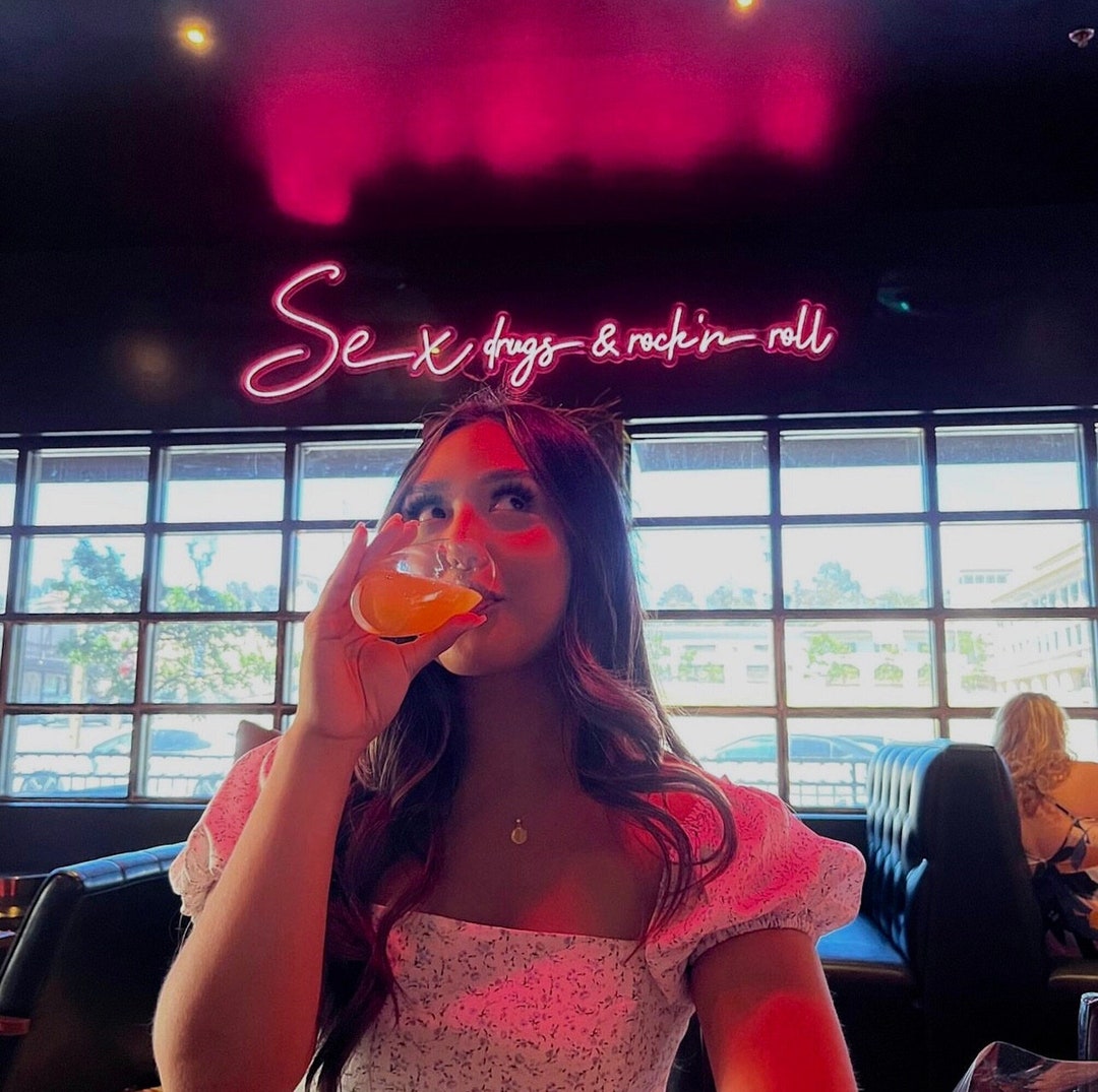 Custom Sex Drugs & Rock'n Roll Neon Sign, Music Lover Gift, Retro ...