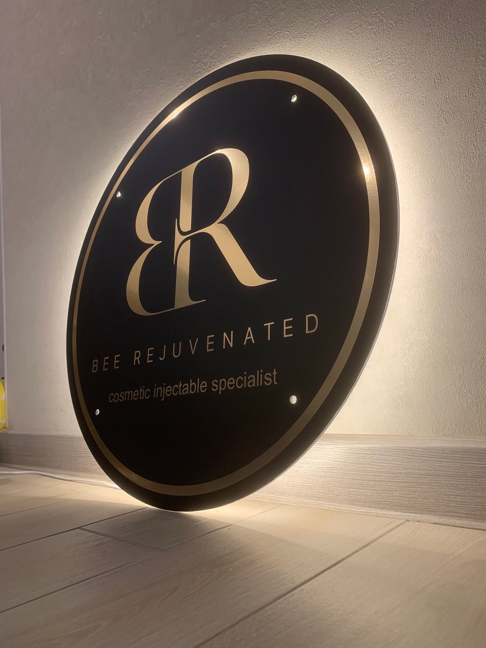 Black Acrylic Badge With Logo. Signboard With LED Backlight. - Etsy