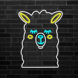 Llama Neon Sign Llama Gifts Llama Baby Shower Neon - Etsy