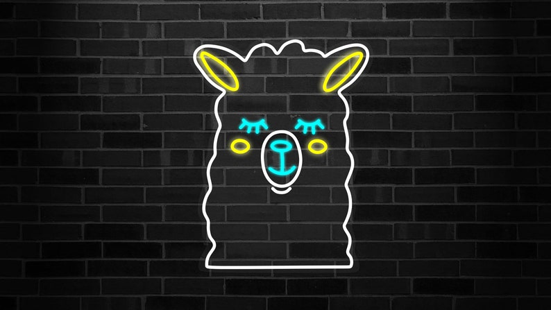 Llama Neon Sign Llama Gifts Llama Baby Shower Neon - Etsy