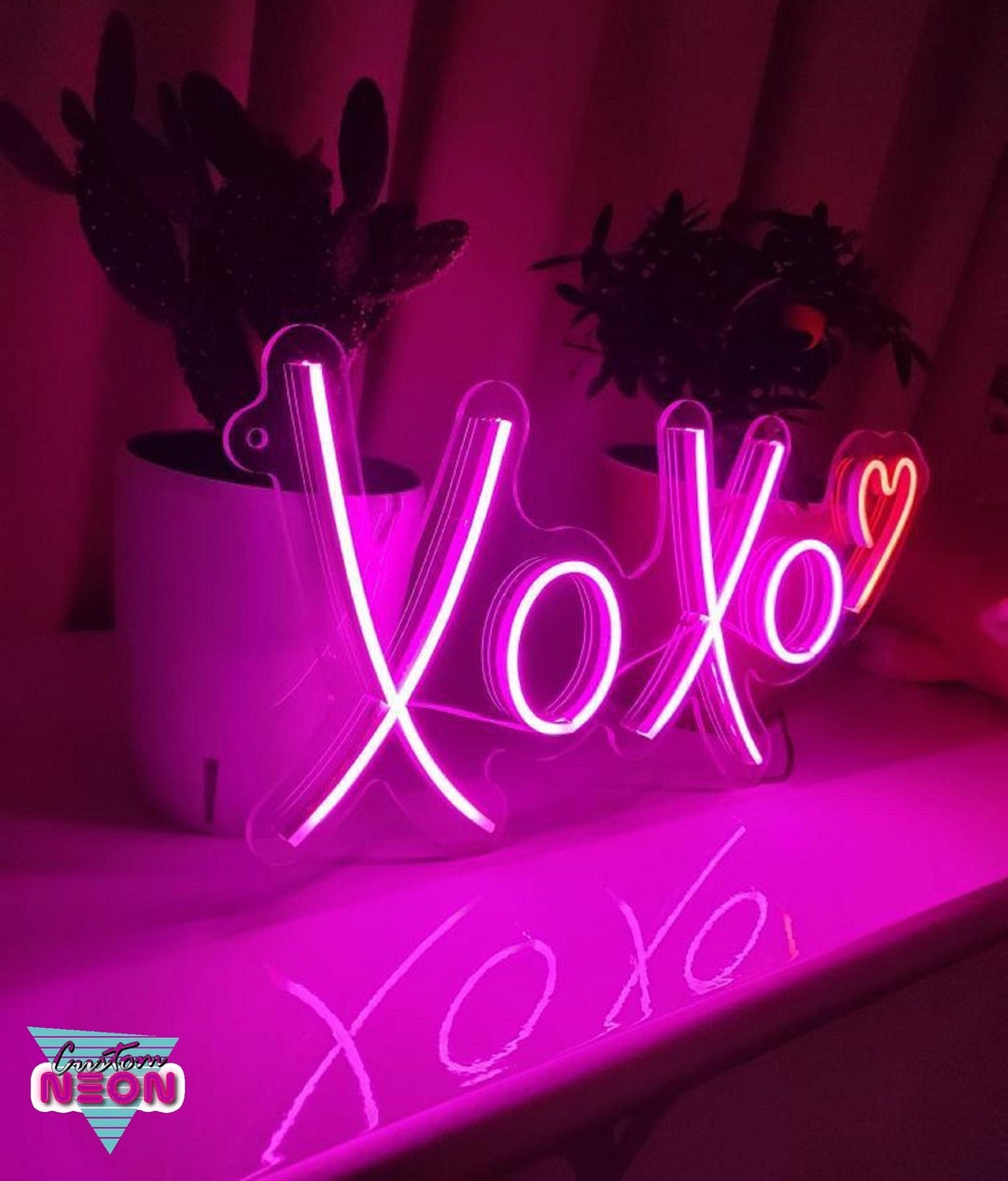 XOXO LED Neon Sign. Pink Neon Light Signs for Wall Deco, Neon Sign ...