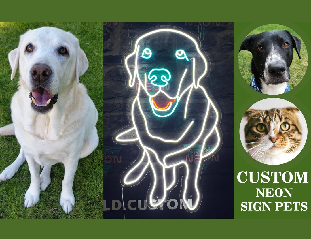 Custom Pet Neon Sign - Illuminate Your Furry Friend - Etsy