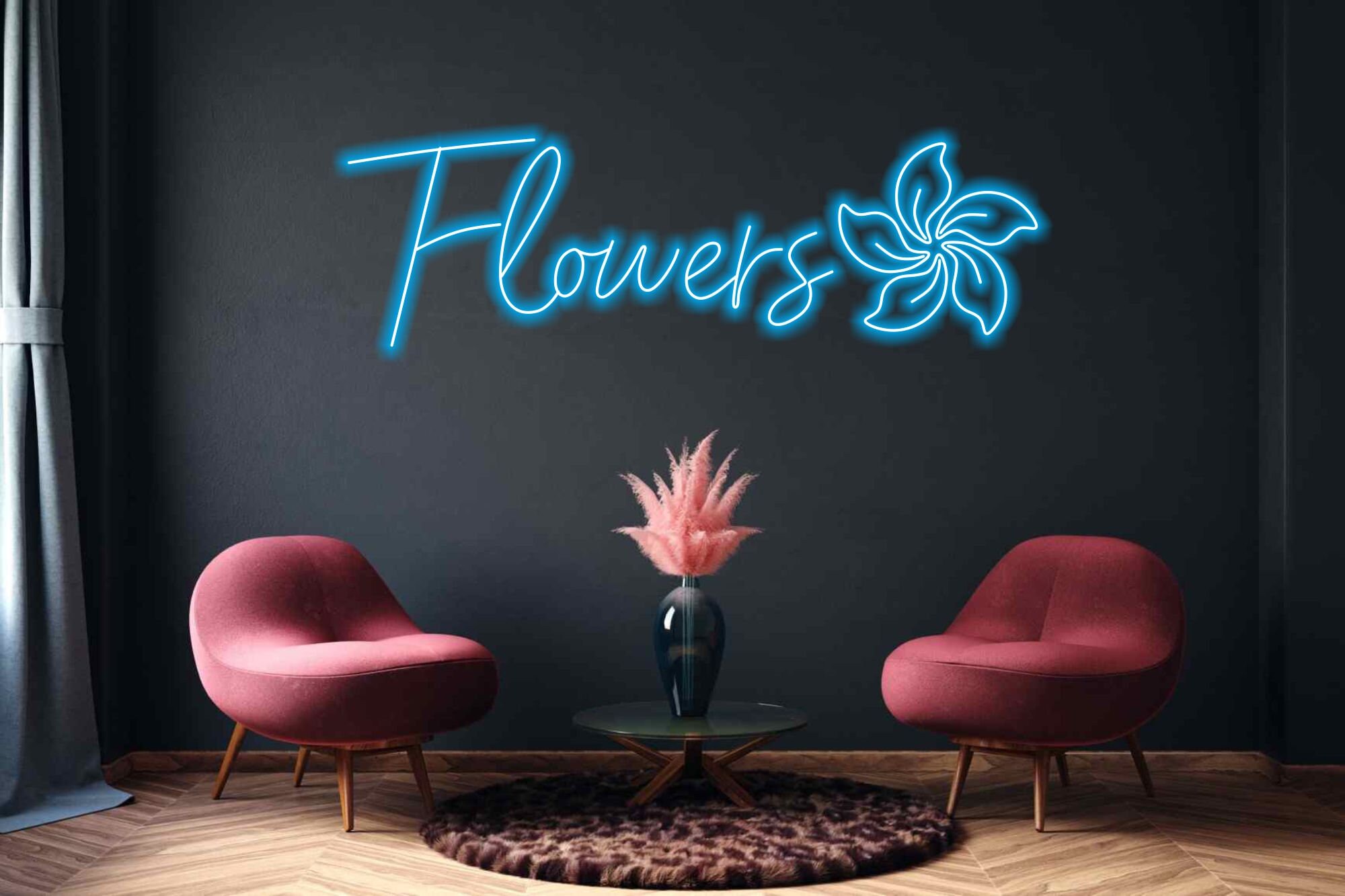 Flowers Neon Sign: Illuminated Flower Shop Decor - Etsy