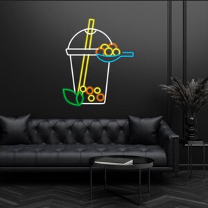Bubble Tea Neon Sign for Cafe and Shop. Sign of Street Food - Etsy
