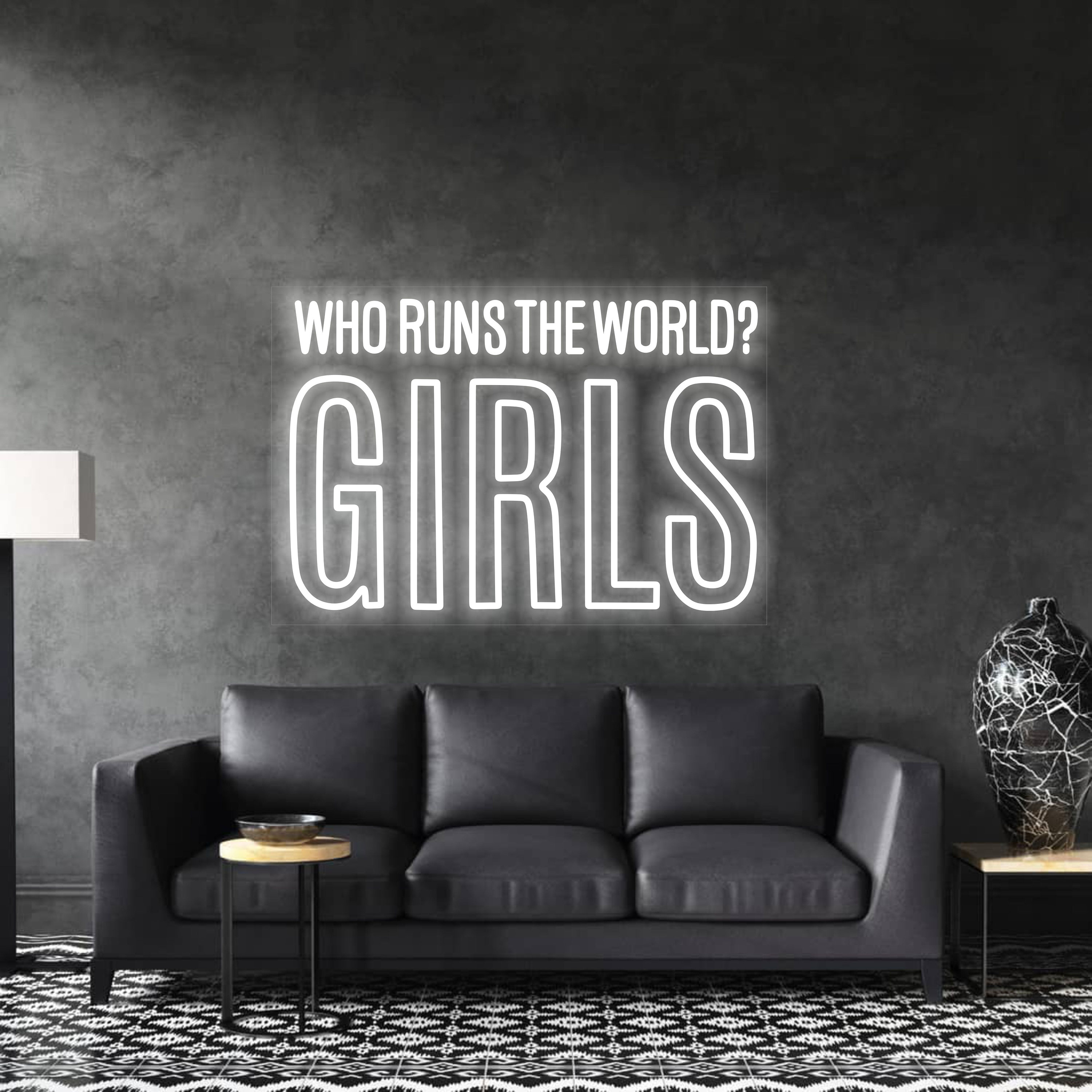 Girls Neon Sign: Feminist Quote, Teen Room Decor - Etsy