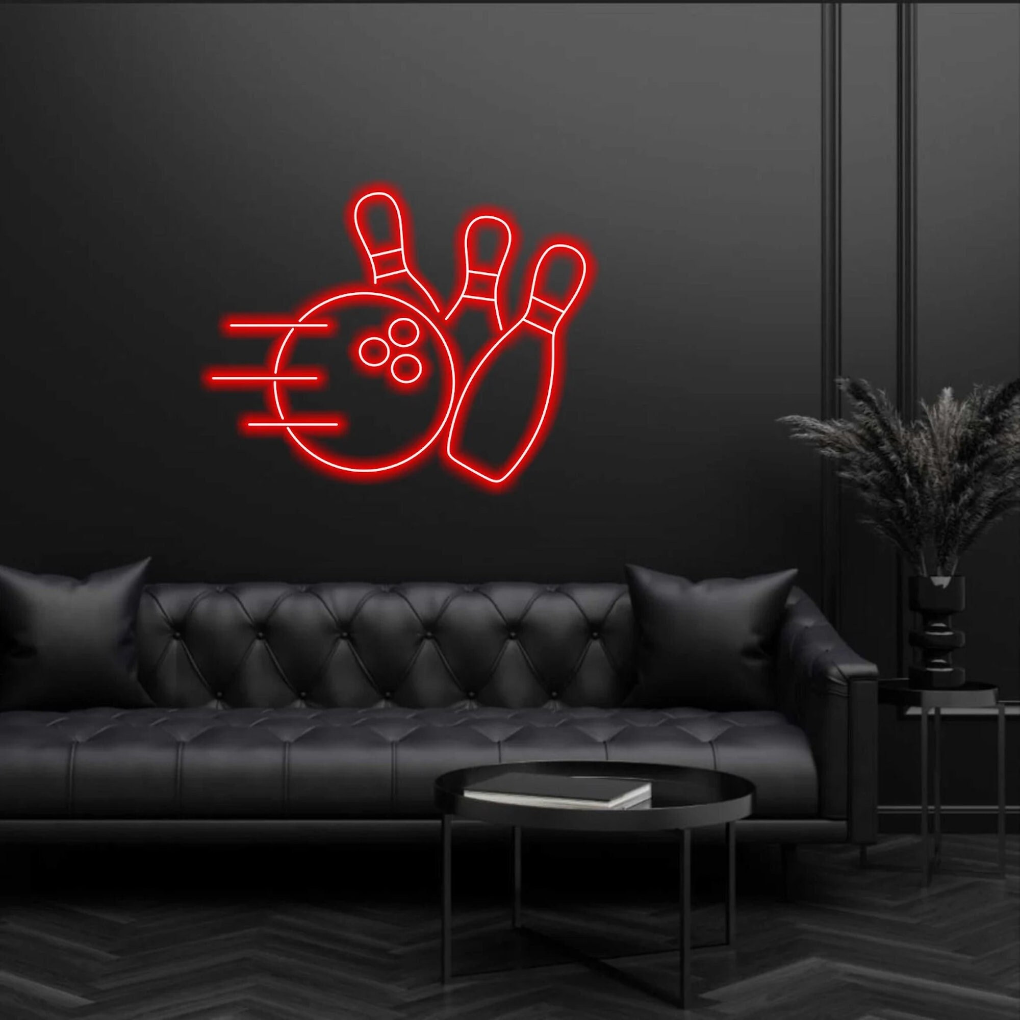 Bowling Ball and Pin - Sports LED Neon Sign. Light Decor of the Game ...
