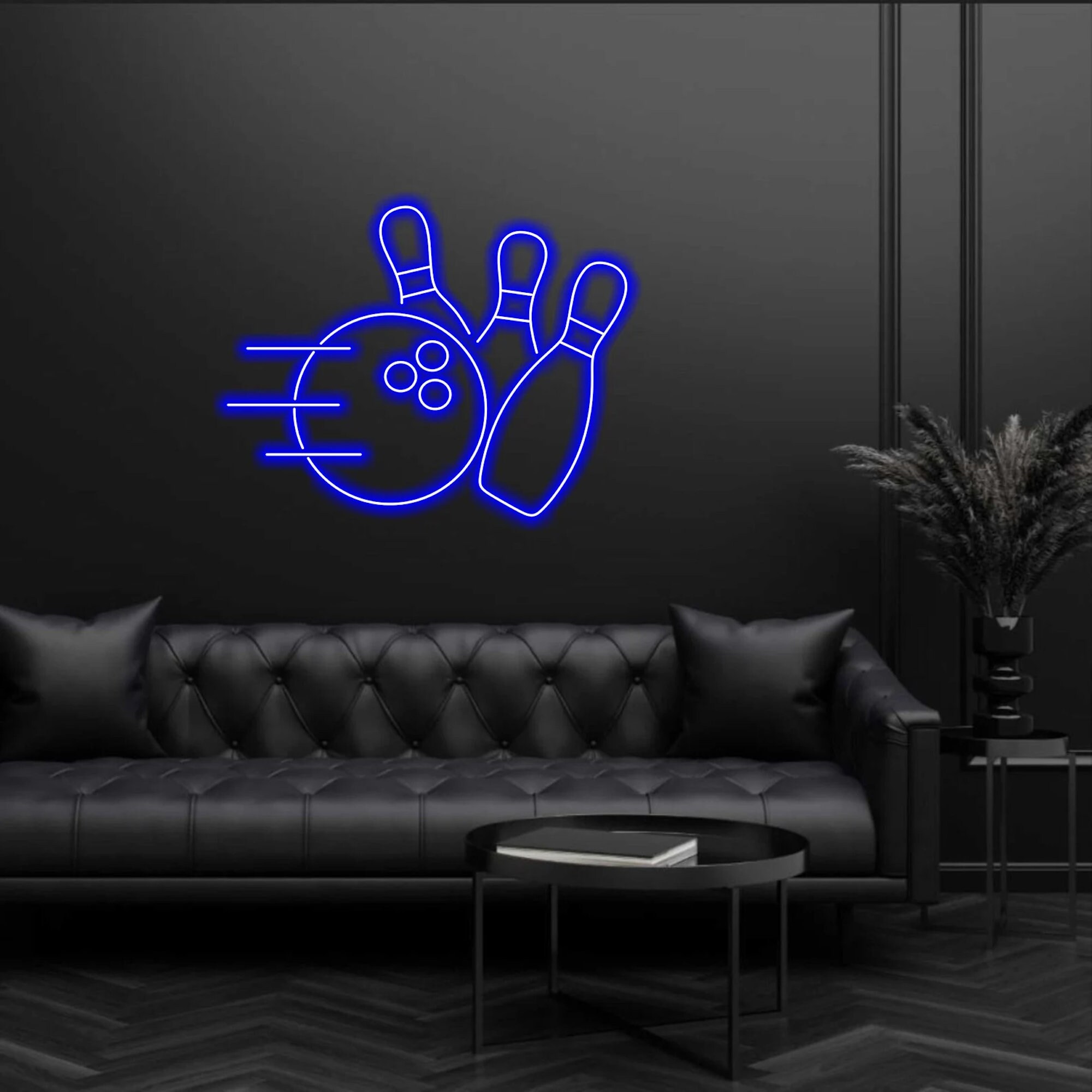 Bowling Ball and Pin - Sports LED Neon Sign. Light Decor of the Game ...