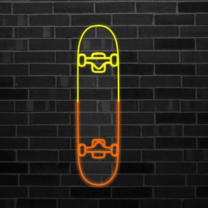 Skateboard Neon Sign Skateboard Art, Skateboard Decor, Teen Boy Gift ...