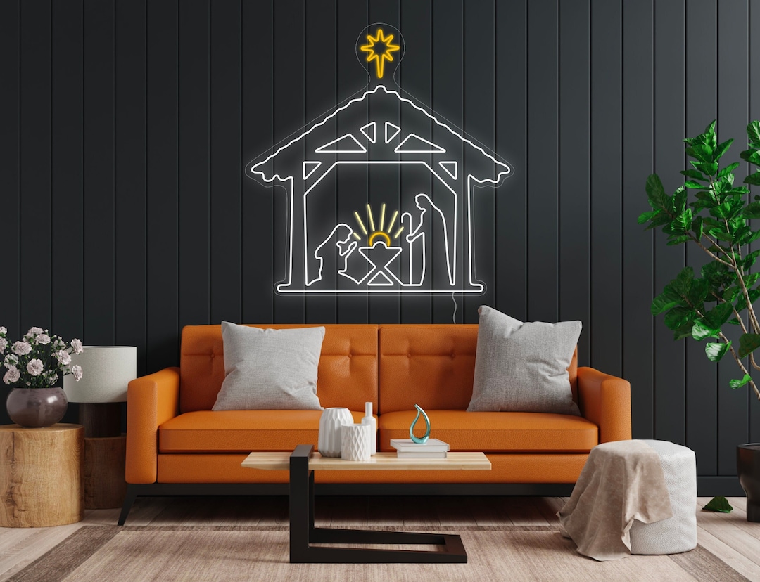 Nativity Scene LED Neon Sign, Glowing Christmas Decor. - Etsy