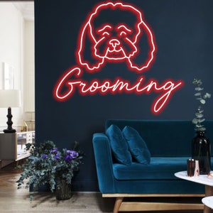Grooming Neon Sign for Pets Salon. Pet Spa Led Neon - Etsy