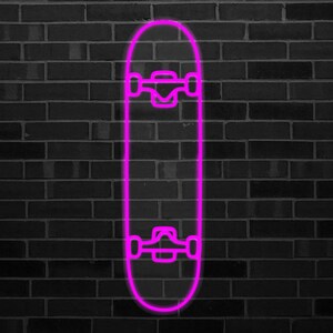 Skateboard Neon Sign Skateboard Art, Skateboard Decor, Teen Boy Gift ...