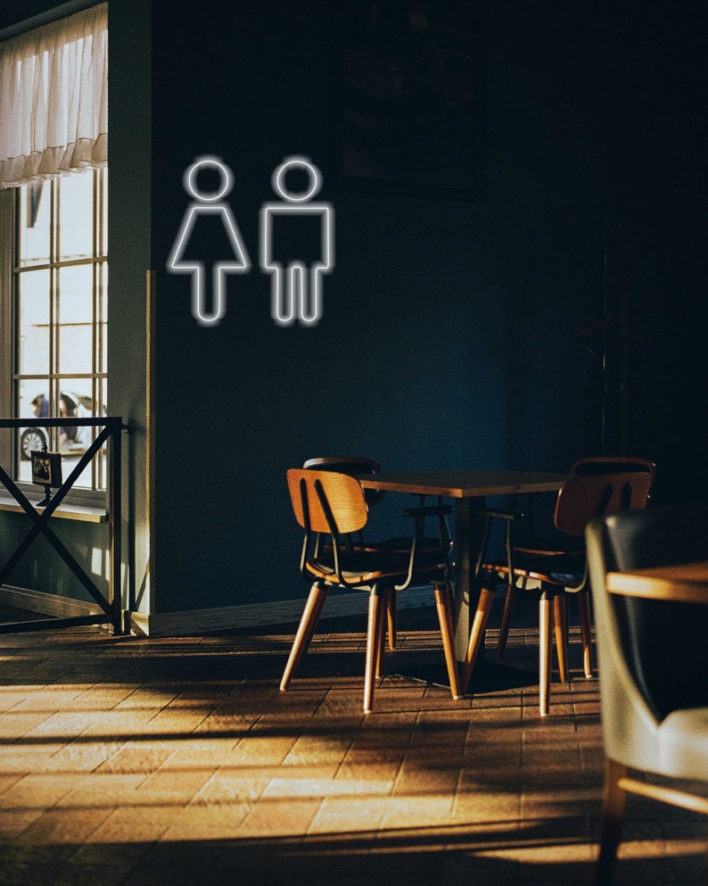 Restroom Neon Sign Toilet Sign Business Sign Led Sign - Etsy