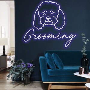 Grooming Neon Sign for Pets Salon. Pet Spa Led Neon - Etsy