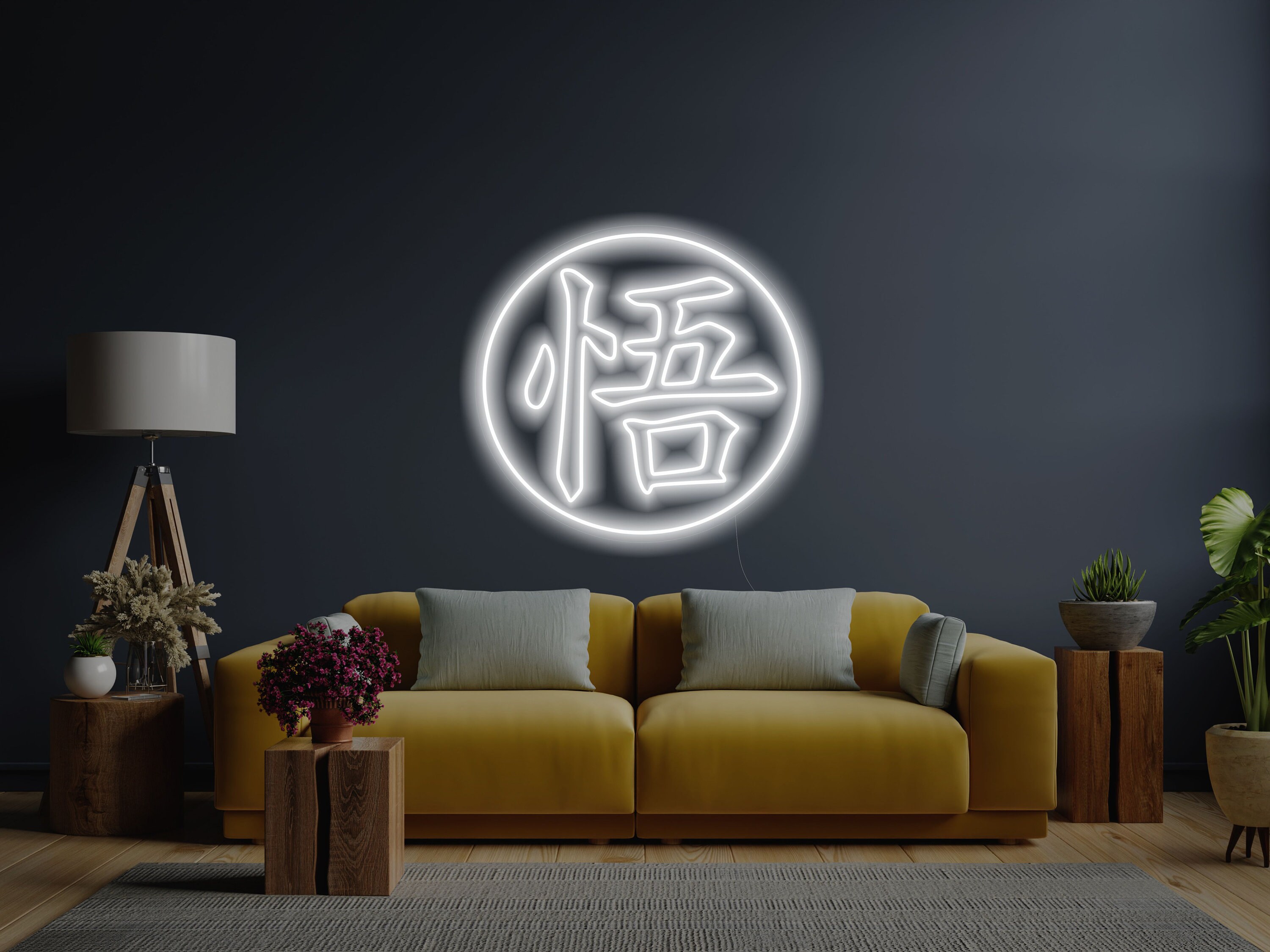 Goku Kanji Neon Sign: Japanese LED Wall Art - Etsy