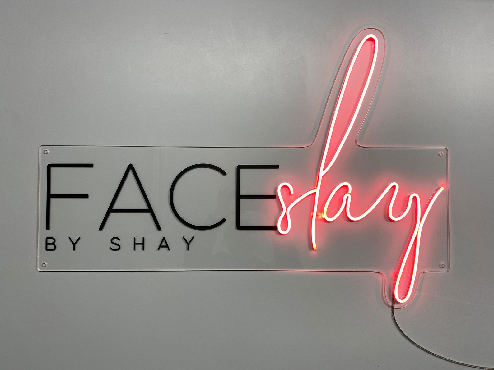 Neon Logo Sign Custom Business Logo Reception Desk Indoor | Etsy