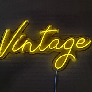 Vintage Neon Sign for Shop. Store Sign for Second Hand or Vintage ...