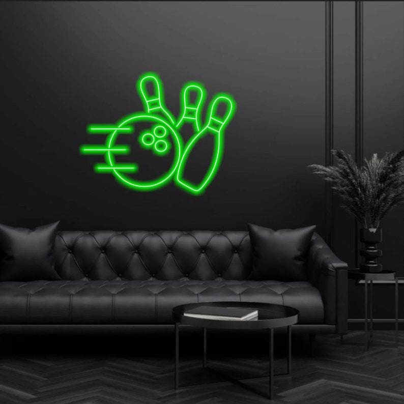 Bowling Ball and Pin Sports LED Neon Sign. Light Decor of - Etsy