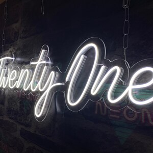 Twenty One Neon Sign: Birthday Celebration Decor - Etsy