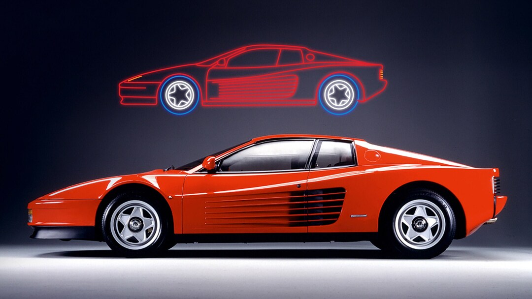 Ferrari Testarossa Neon Sign for Car Enthusiasts. Retro Car Lover Gift ...