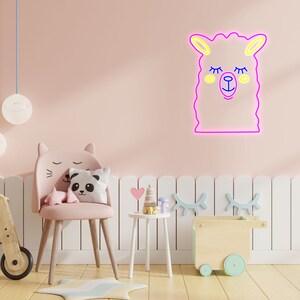 Llama Neon Sign Llama Gifts Llama Baby Shower Neon - Etsy