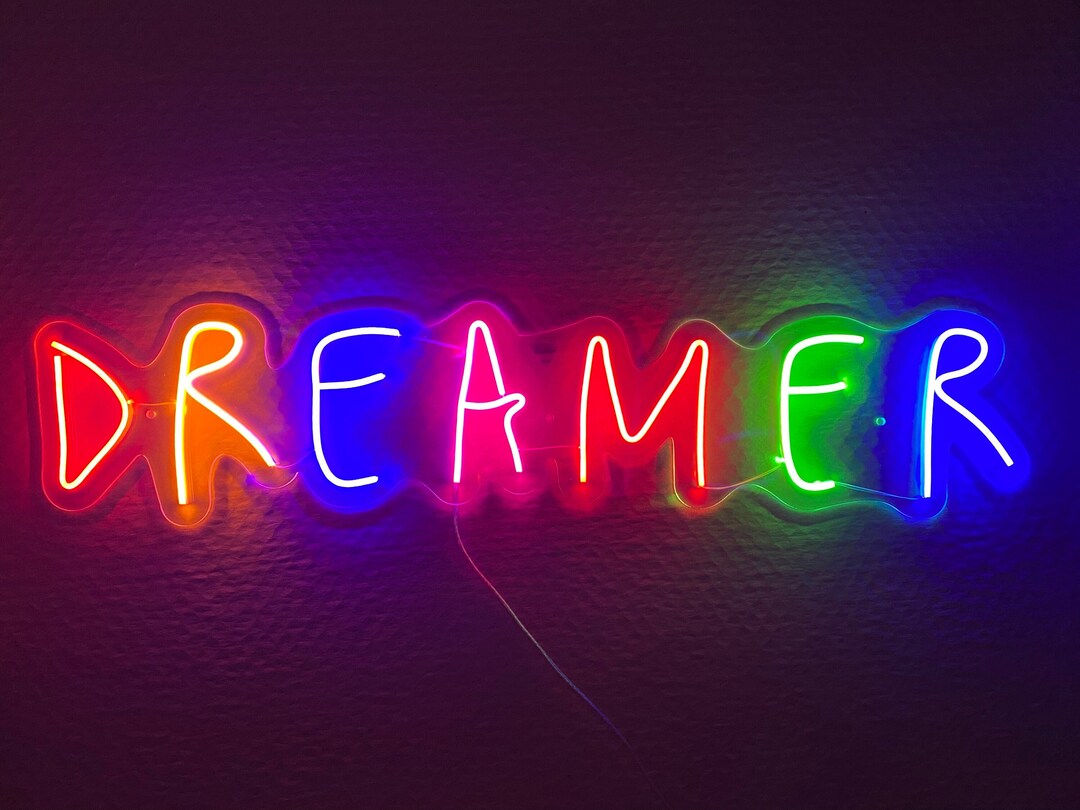 Dreamer Neon Sign Custom Neon Sign , LSD Sign, Neon Sign Bedroom, Led ...