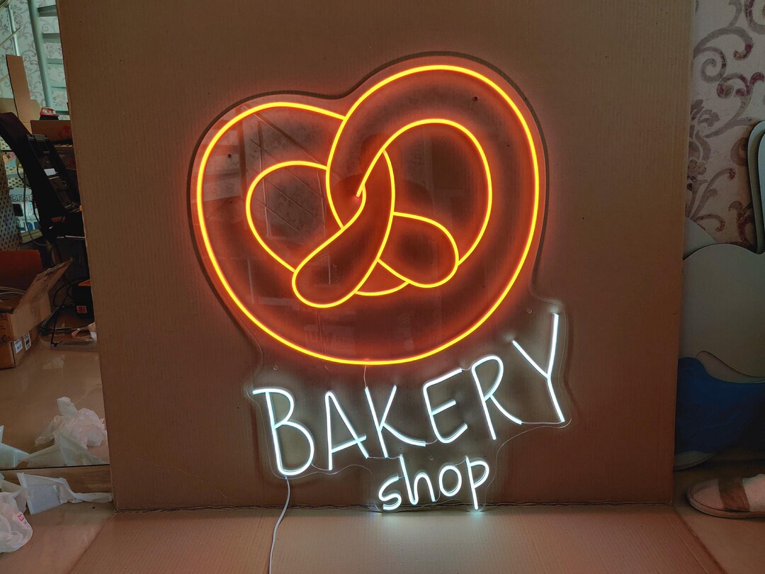 Pretzel Bakery Shop Neon Sign: Cafe Decor - Etsy