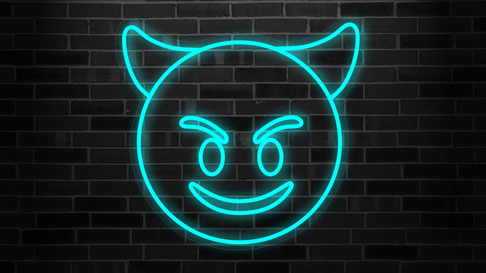 Emoji Devil Neon Sign Creepy Decor Red Daemon Neon Sign - Etsy