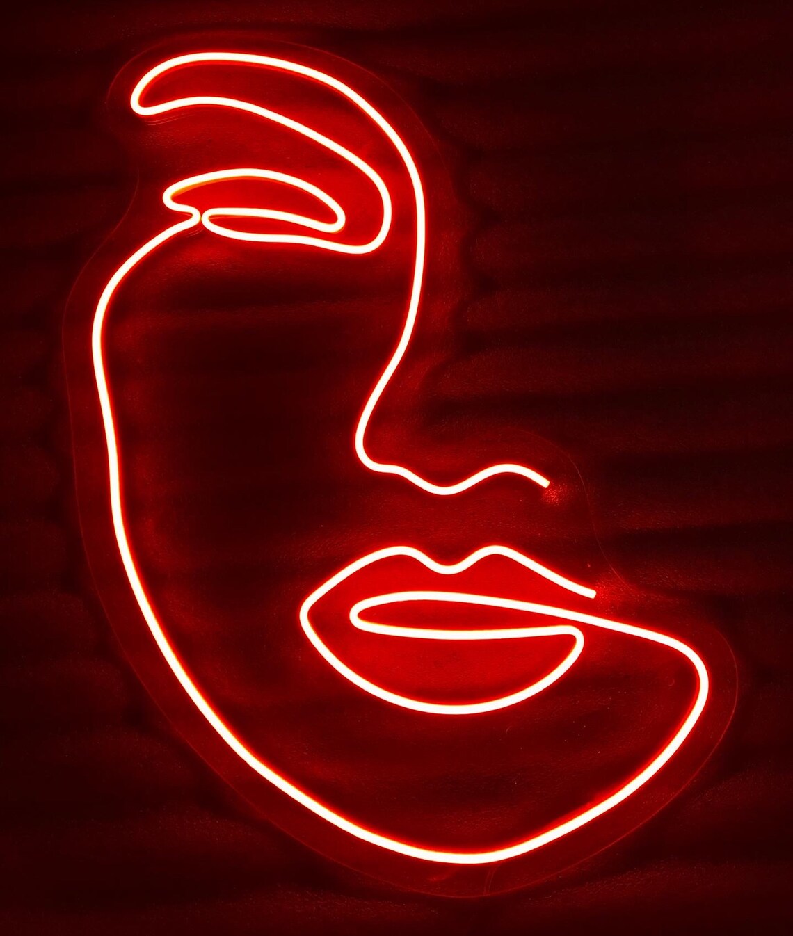 Abstract face girl neon sign Personalized gifts Home Decor | Etsy