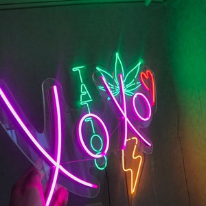XOXO LED Neon Sign. Pink Neon Light Signs for Wall Deco, Neon Sign ...
