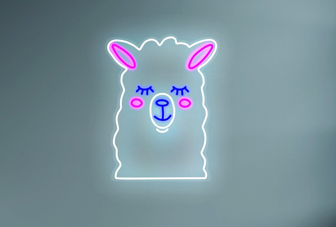 Llama Neon Sign Llama Gifts Llama Baby Shower Neon - Etsy