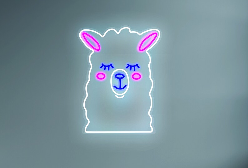 Llama Neon Sign Llama Gifts Llama Baby Shower Neon | Etsy