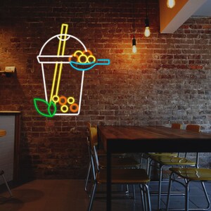 Bubble Tea Neon Sign for Cafe and Shop. Sign of Street Food - Etsy