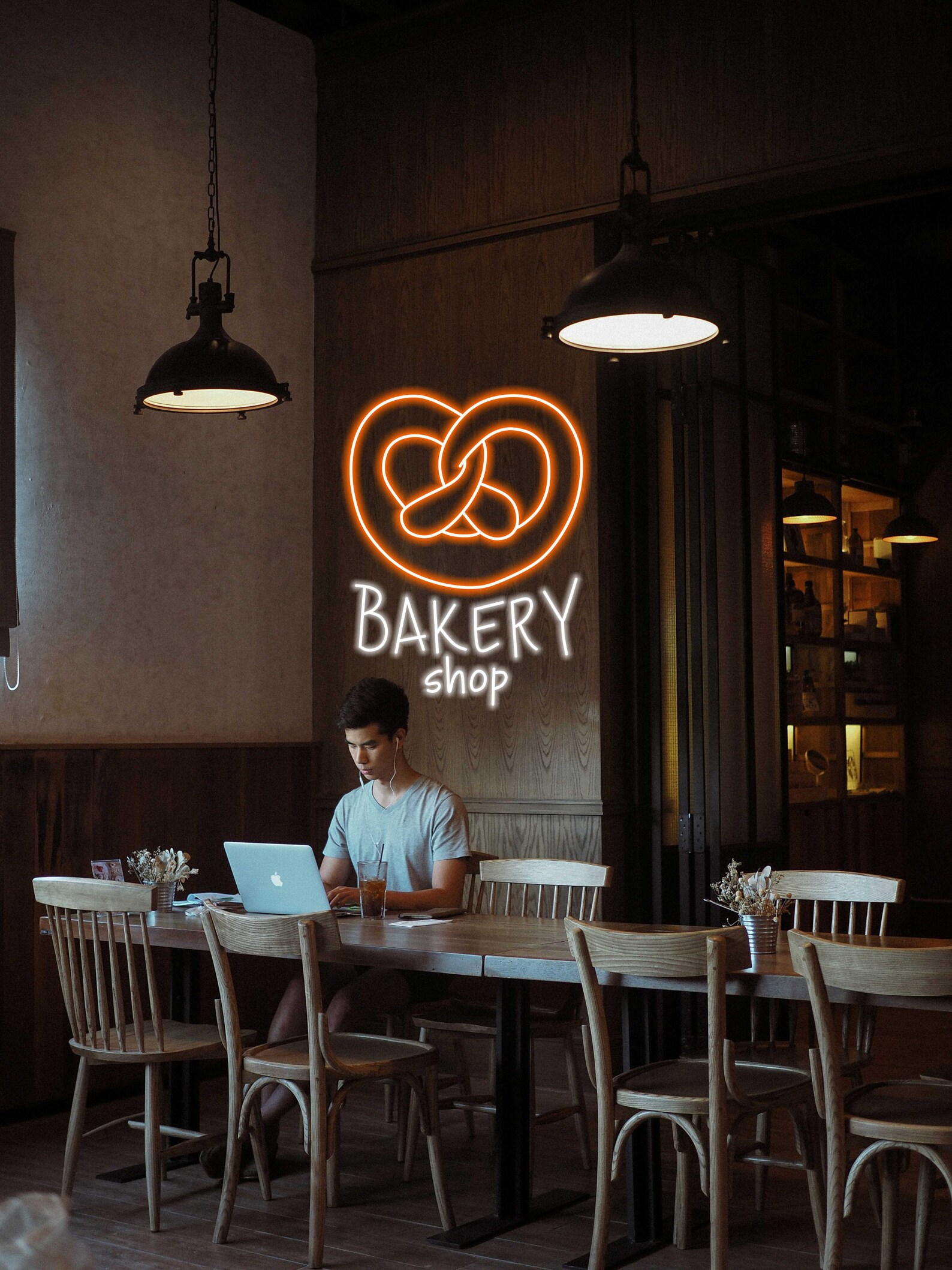 Bakery Shop Neon Sign Pretzel Led Neon Sign Coffee Bar - Etsy