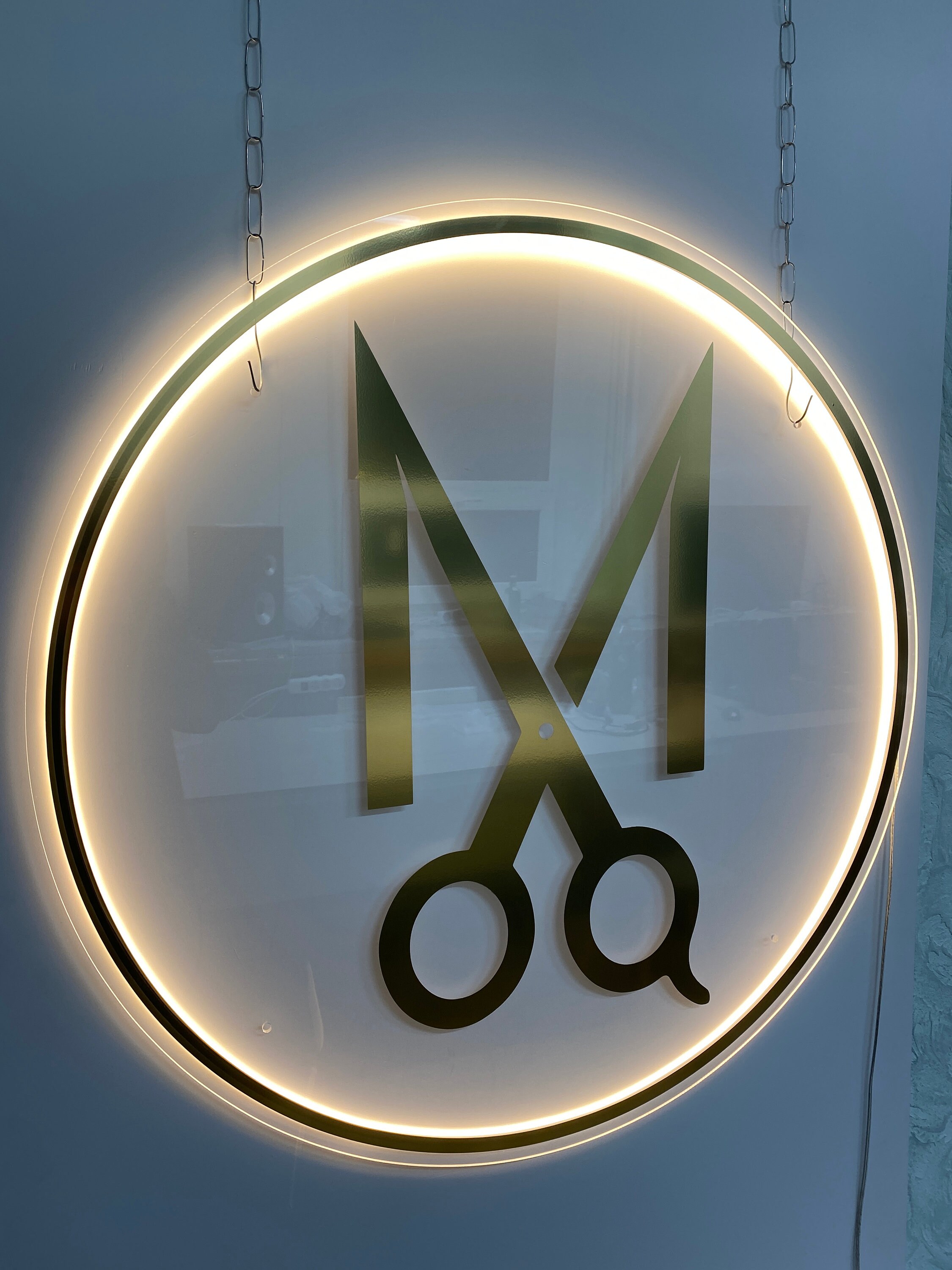 Gold Logo Sign Custom Acrylic Sign Acrylic Salon Sign | Etsy Canada