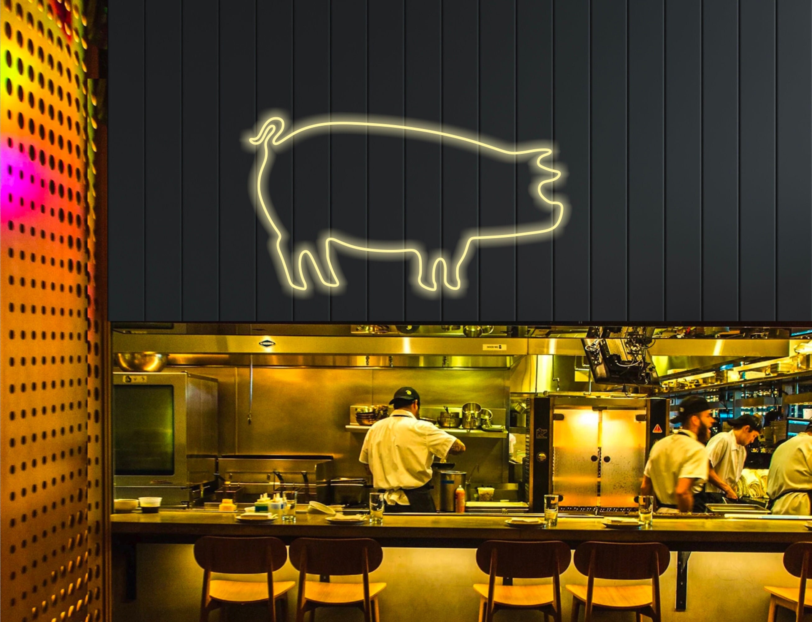 The Pigs Restaurant Sign