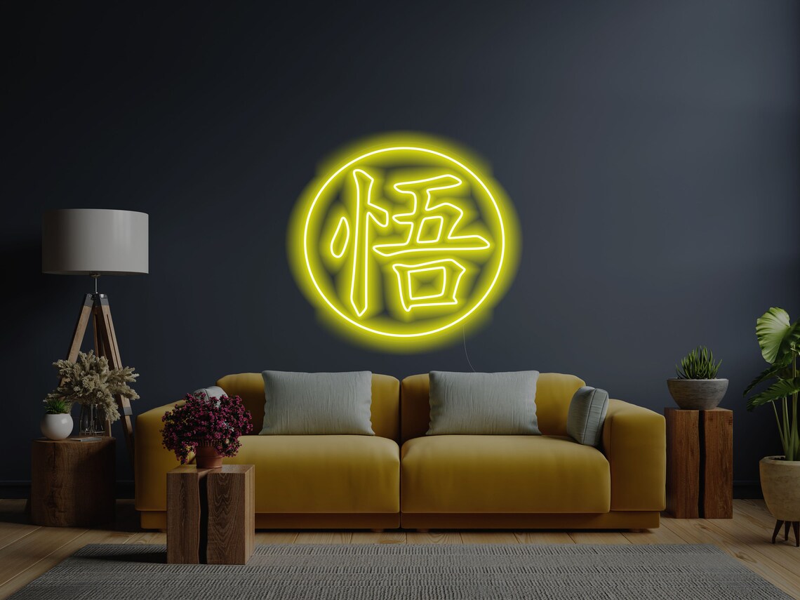 Goku Kanji Neon Sign悟 Japanese Neon Light up Sign Japanese - Etsy