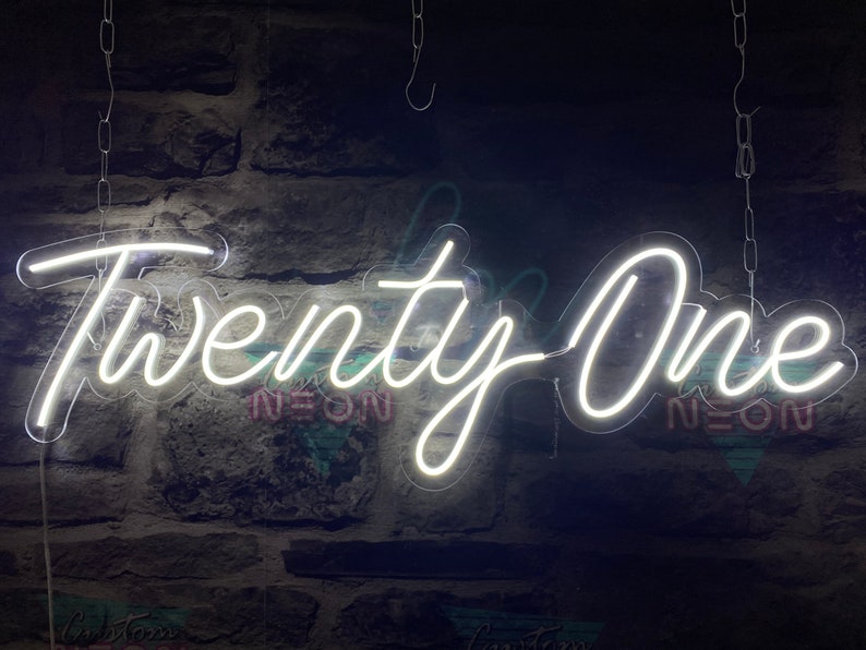 Twenty One Neon Sign: Birthday Celebration Decor - Etsy