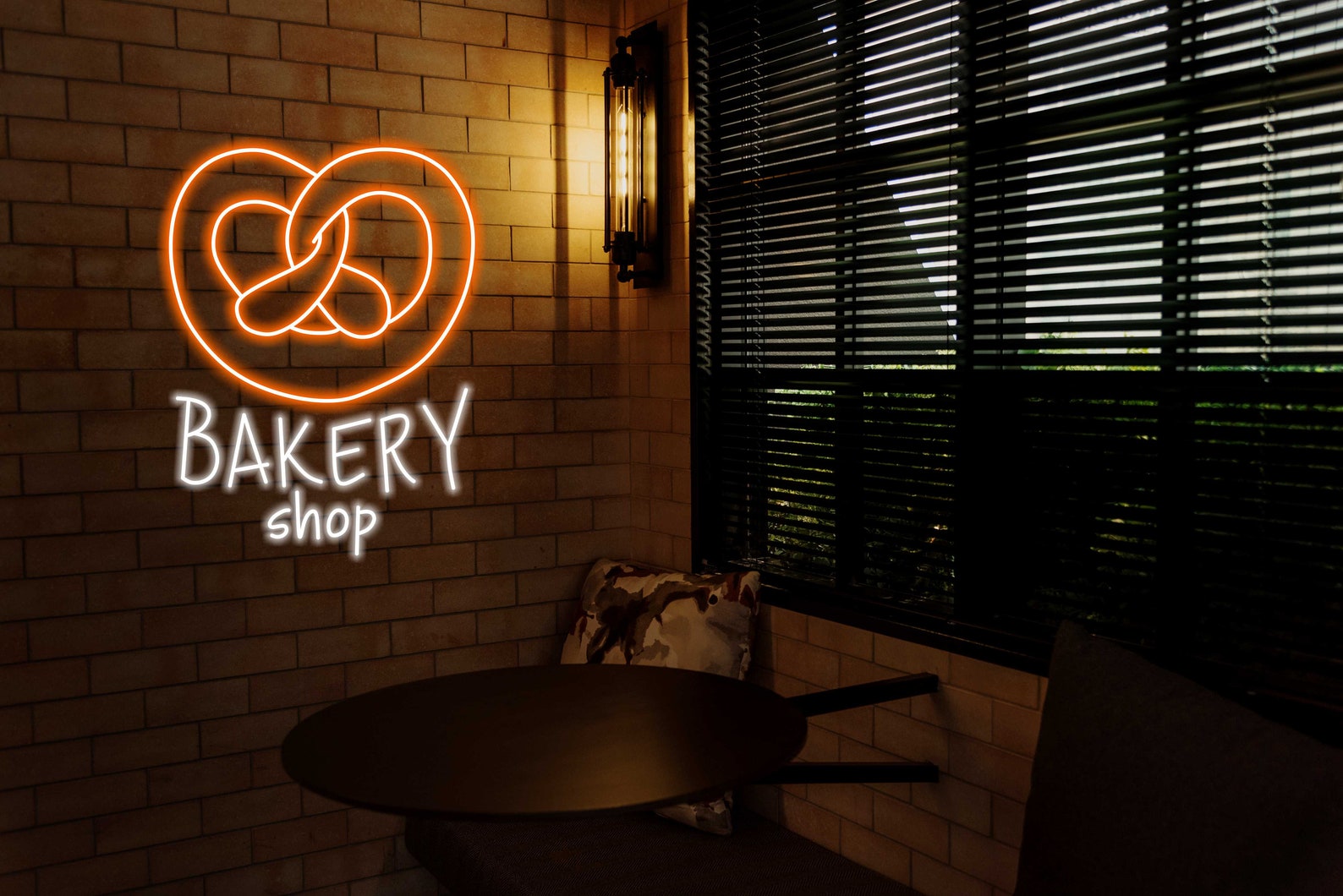 Bakery Shop Neon Sign Pretzel Led Neon Sign Coffee Bar - Etsy