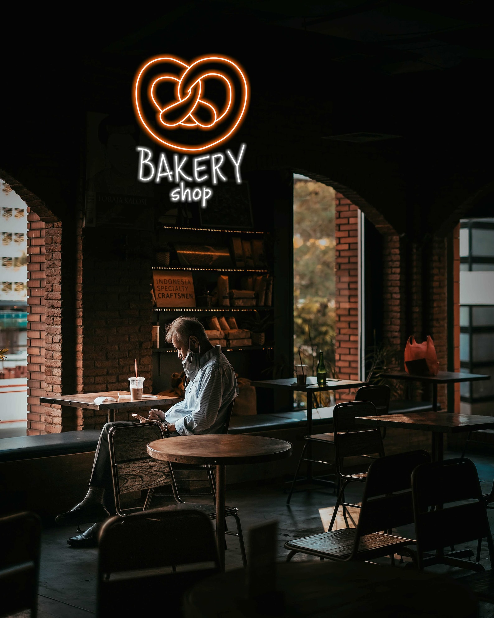 Bakery Shop Neon Sign Pretzel Led Neon Sign Coffee Bar - Etsy